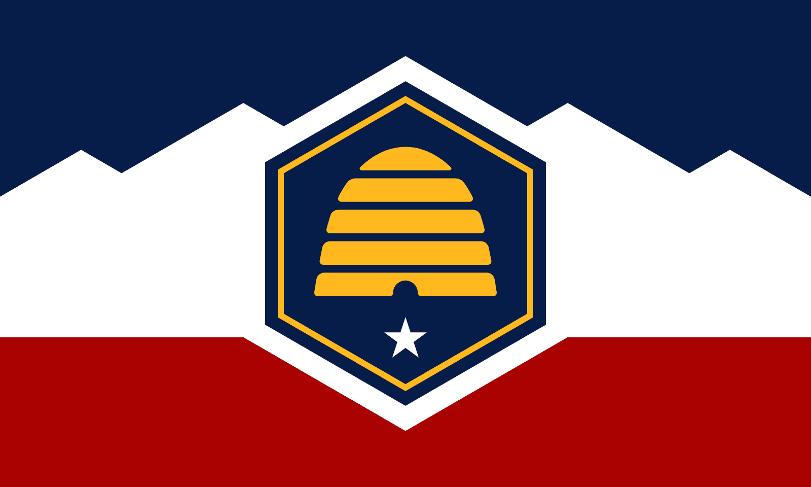 Vlag van Utah | Vlaggen-landen.nl